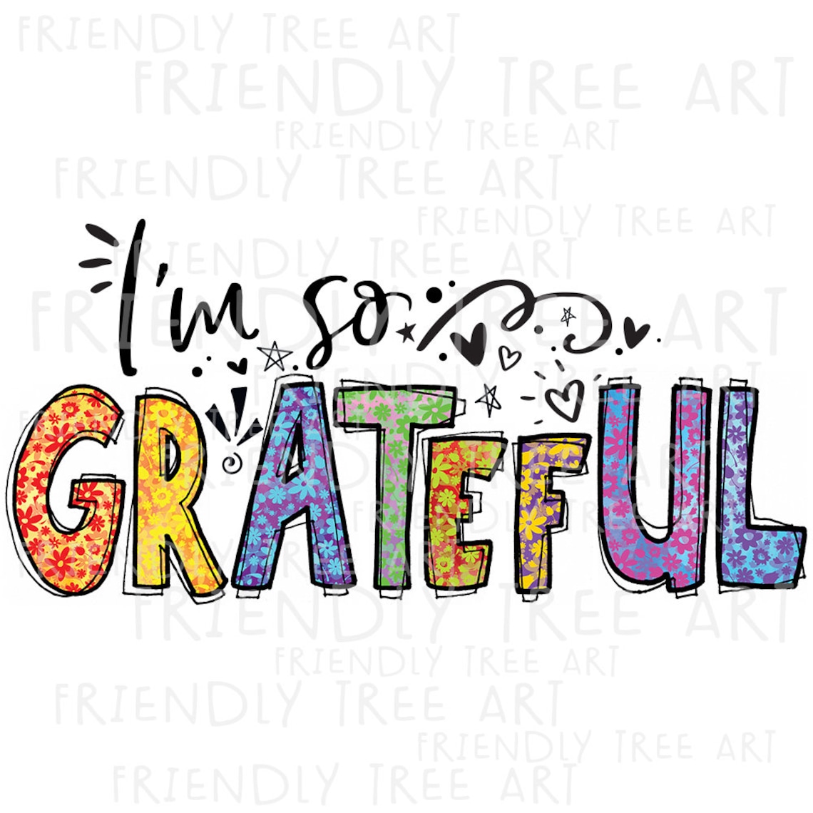 I'm so Grateful Grateful PNG Files for Sublimation - Etsy
