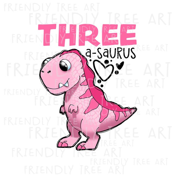Three-a-saurus Png PNG Files for Sublimation Dinosaur | Etsy