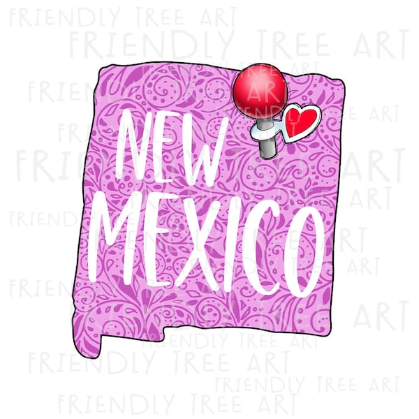 New Mexico Map Outline Svg - Etsy