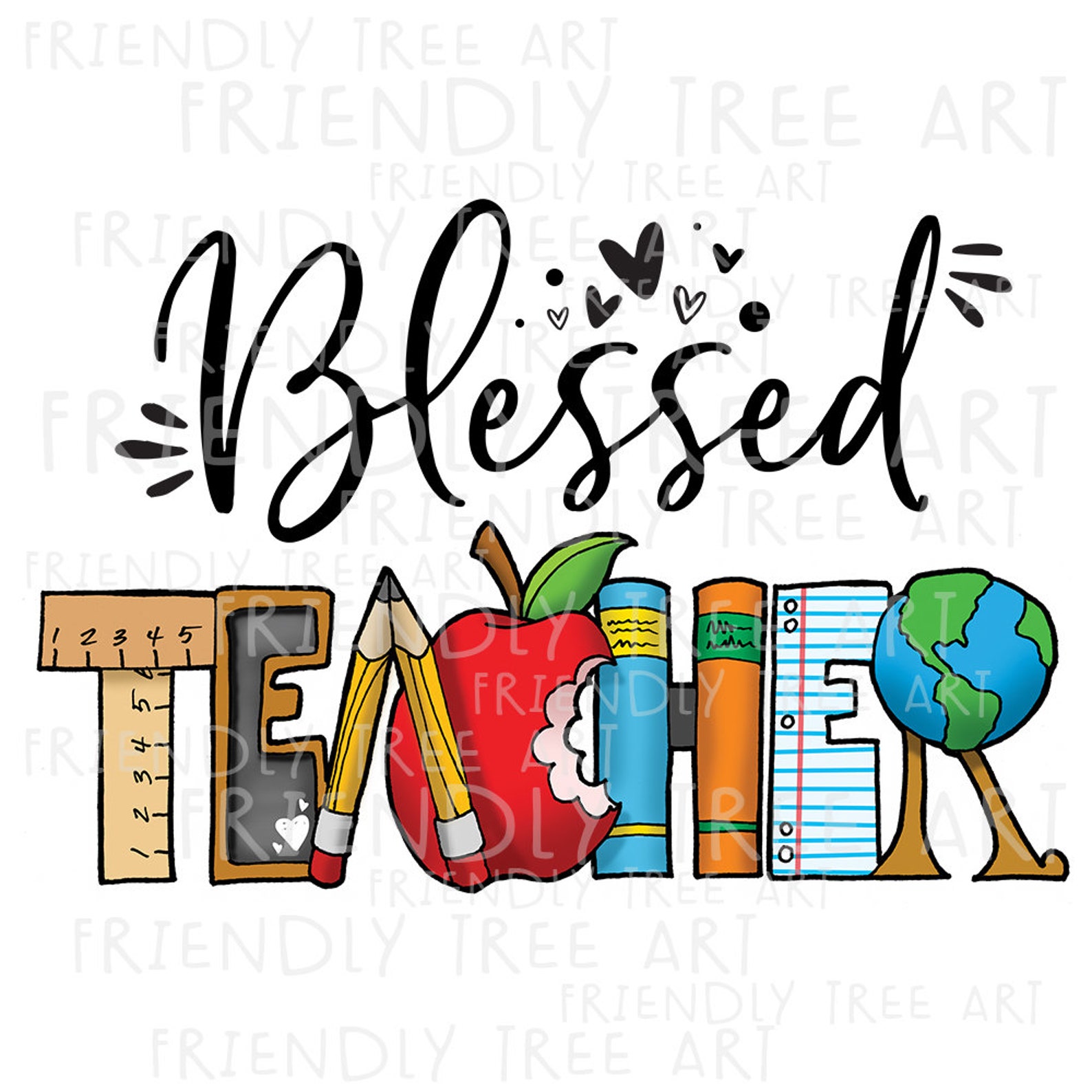 Blessed Teacher Png PNG Files for Sublimation Printing - Etsy