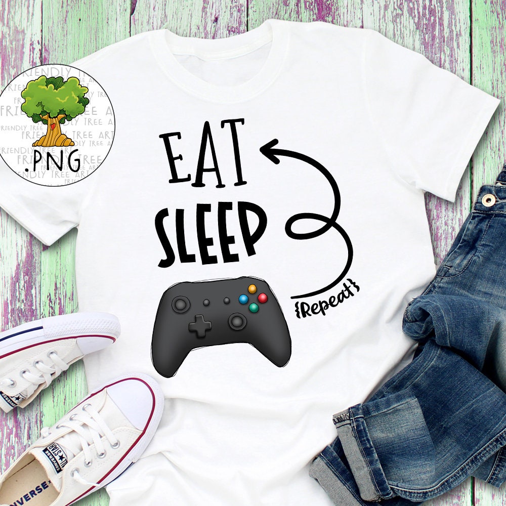 Eat Sleep Game Repeat Png PNG Files for Sublimation Game - Etsy