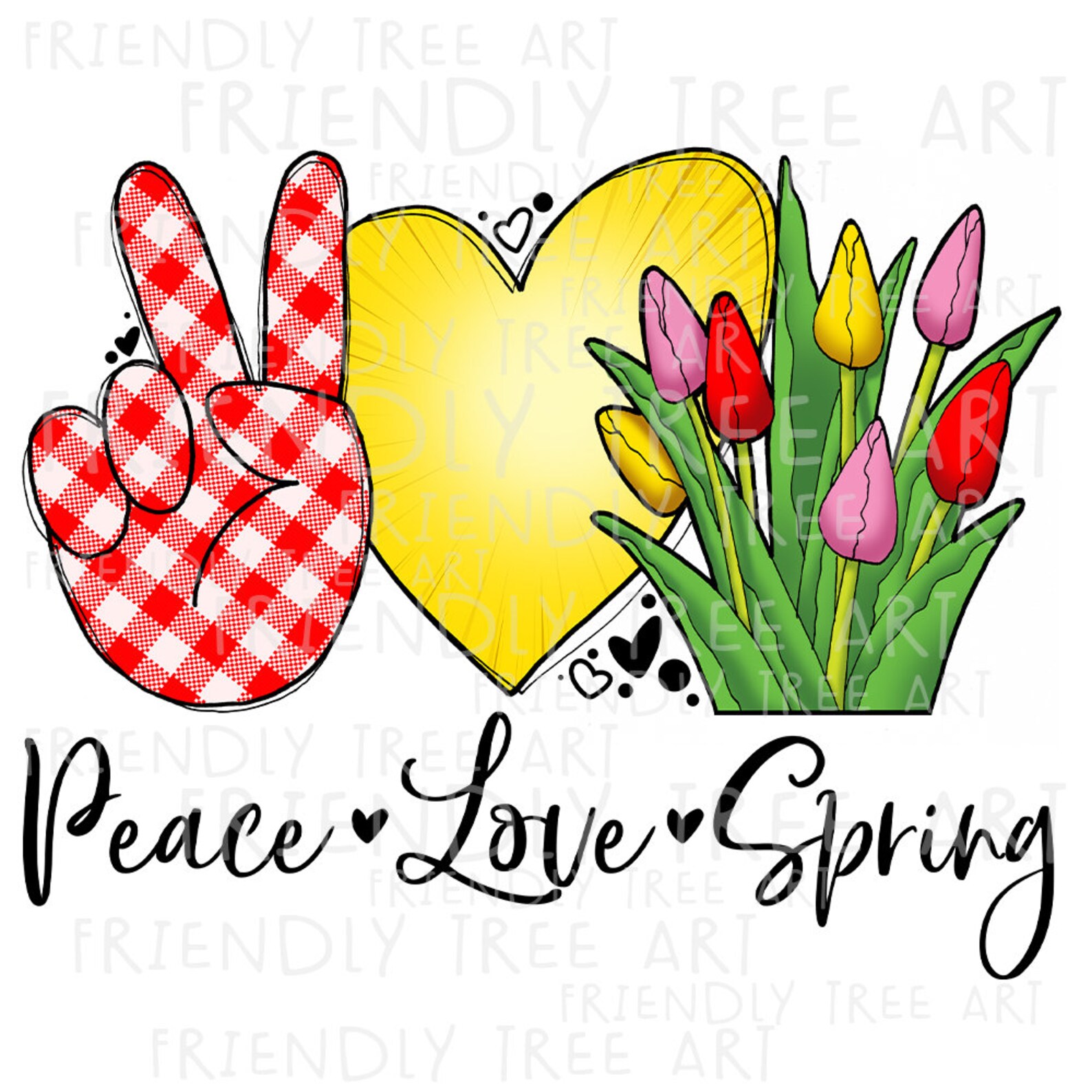 Peace Love Spring PNG Files For Sublimation Printing Spring | Etsy