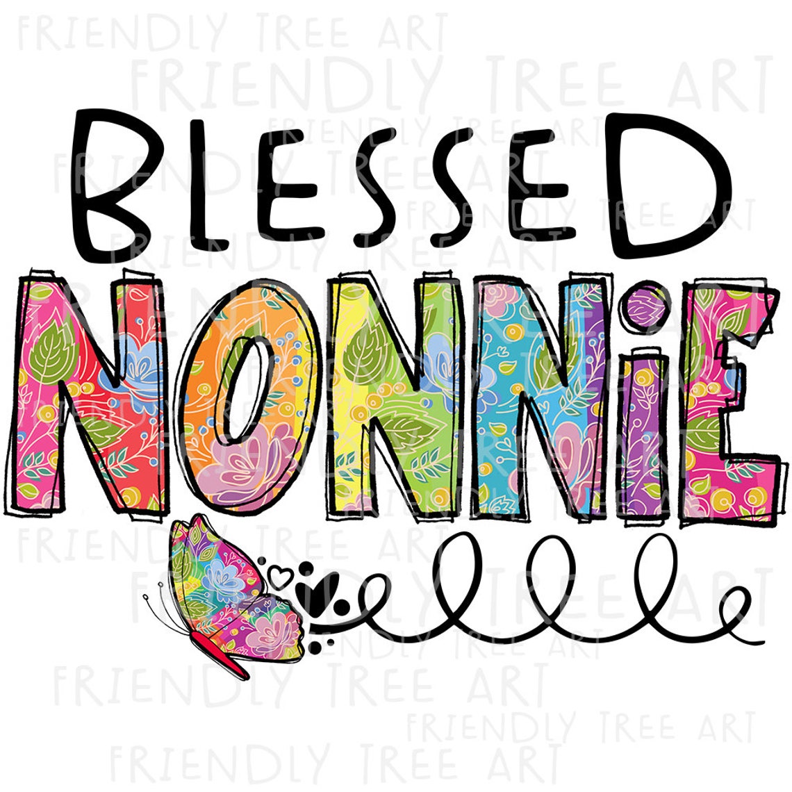 Blessed Nonnie Png PNG Files for Sublimation Printing Nonnie - Etsy