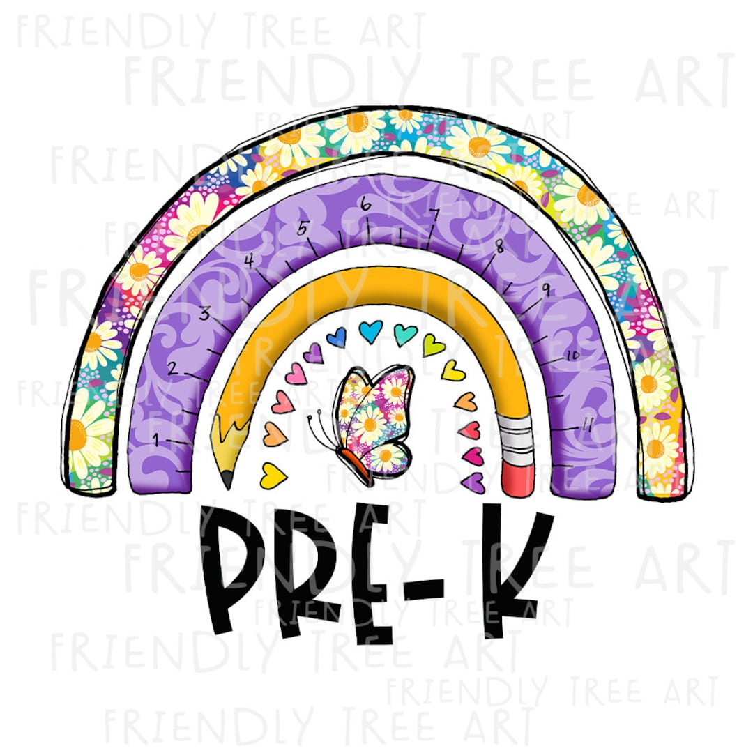Rainbow Pre-k Png, PNG Files for Sublimation, Pre-k Png, Pre K Png, Pre ...