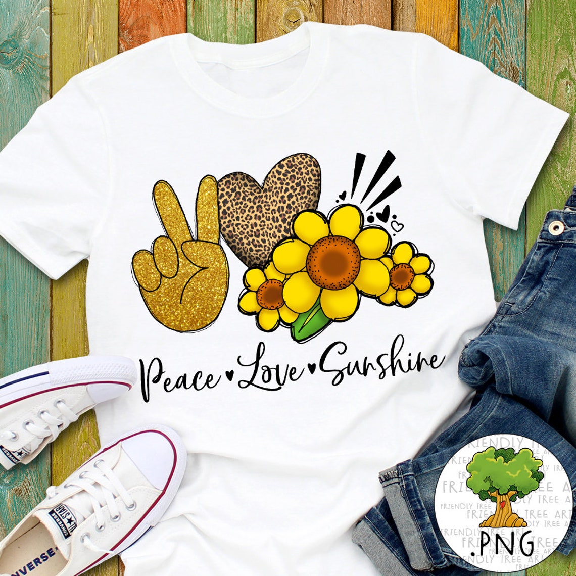 Peace Love Sunshine PNG Files for Sublimation Printing | Etsy