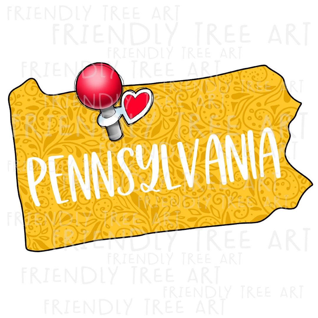 Buy Pennsylvania Png, Pennsylvania Sublimation, Pennsylvania State ...