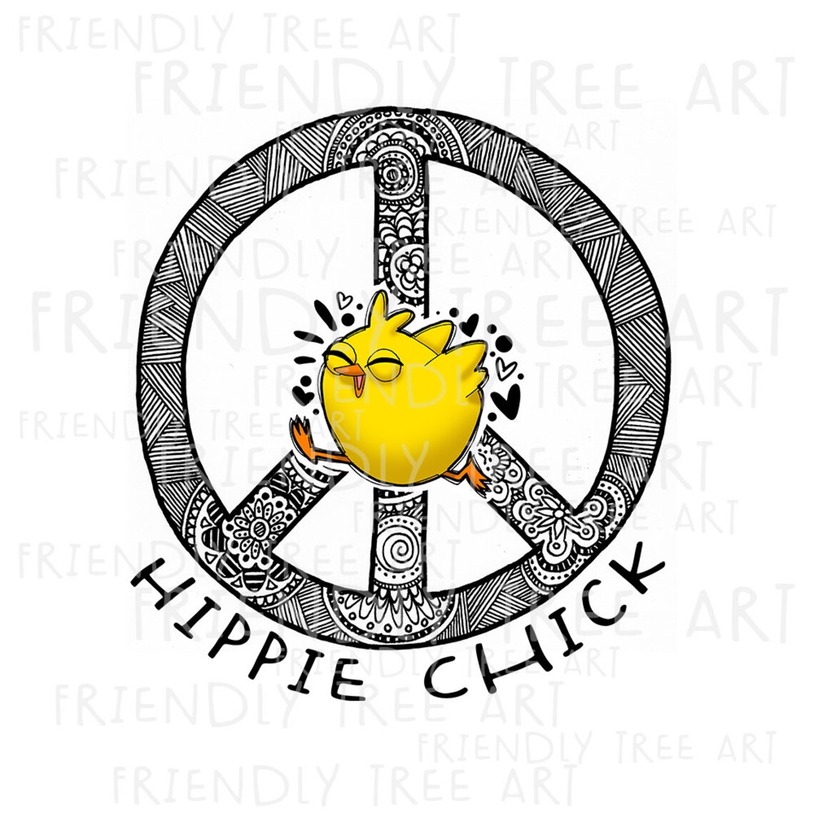 Hippie Chick Png Peace Symbol Png PNG Files for Sublimation - Etsy