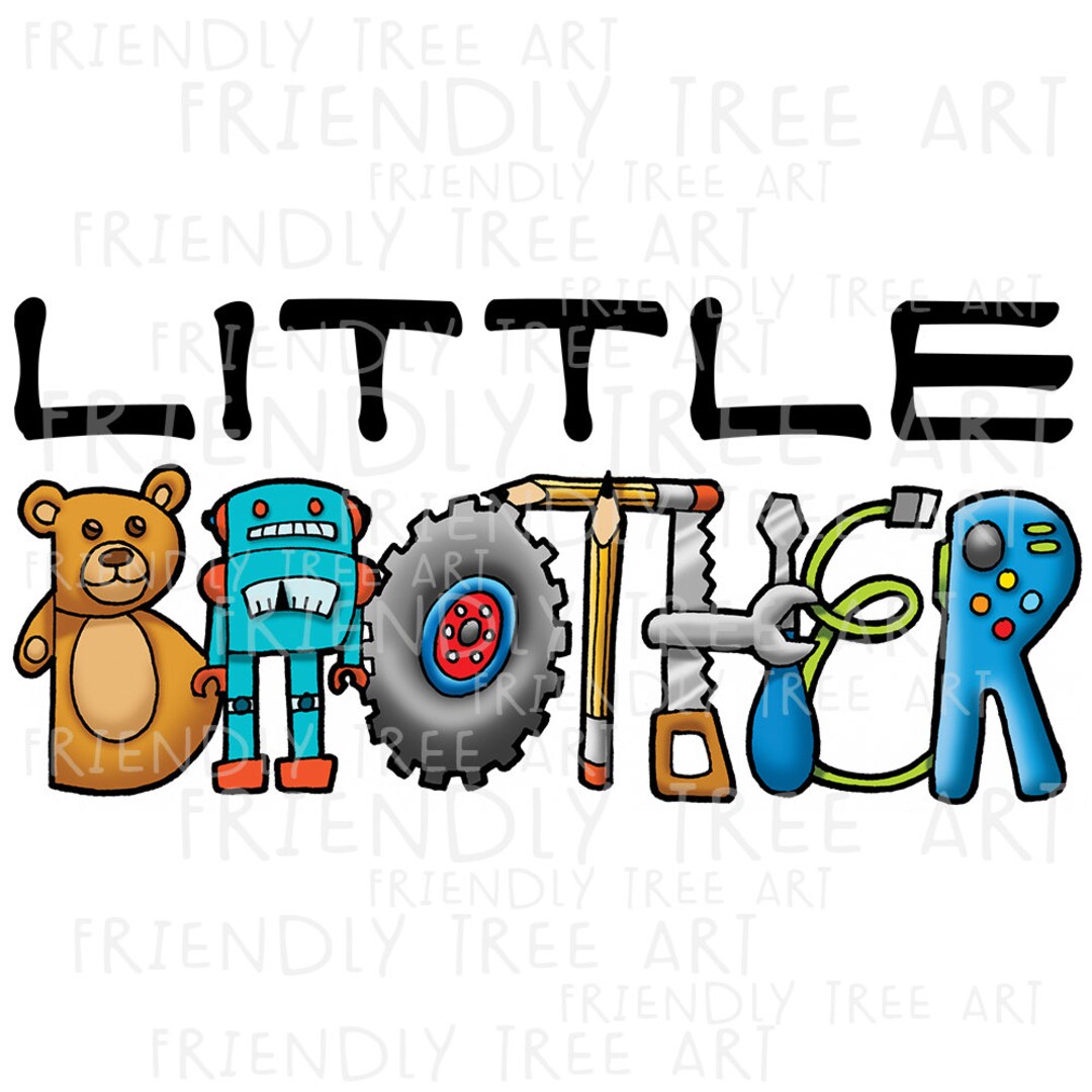 Little Brother Png, PNG Files for Sublimation Printing, Little Brother ...