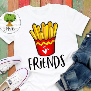 Friends Fries, PNG Files for Sublimation, Small Fry Baby, French Fry ...