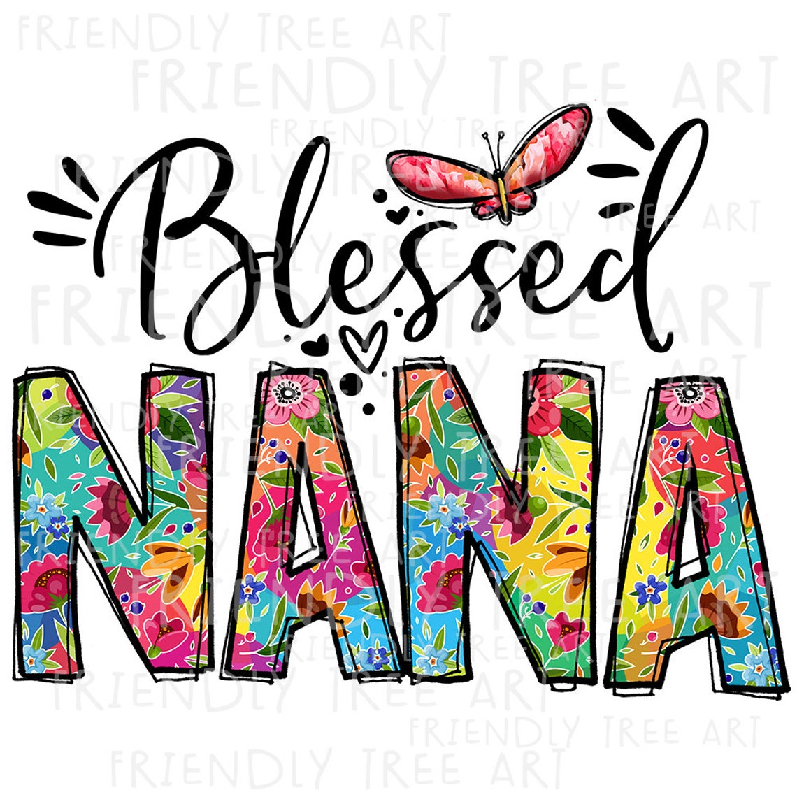 Blessed Nana Png Nana PNG Files For Sublimation Printing | Etsy