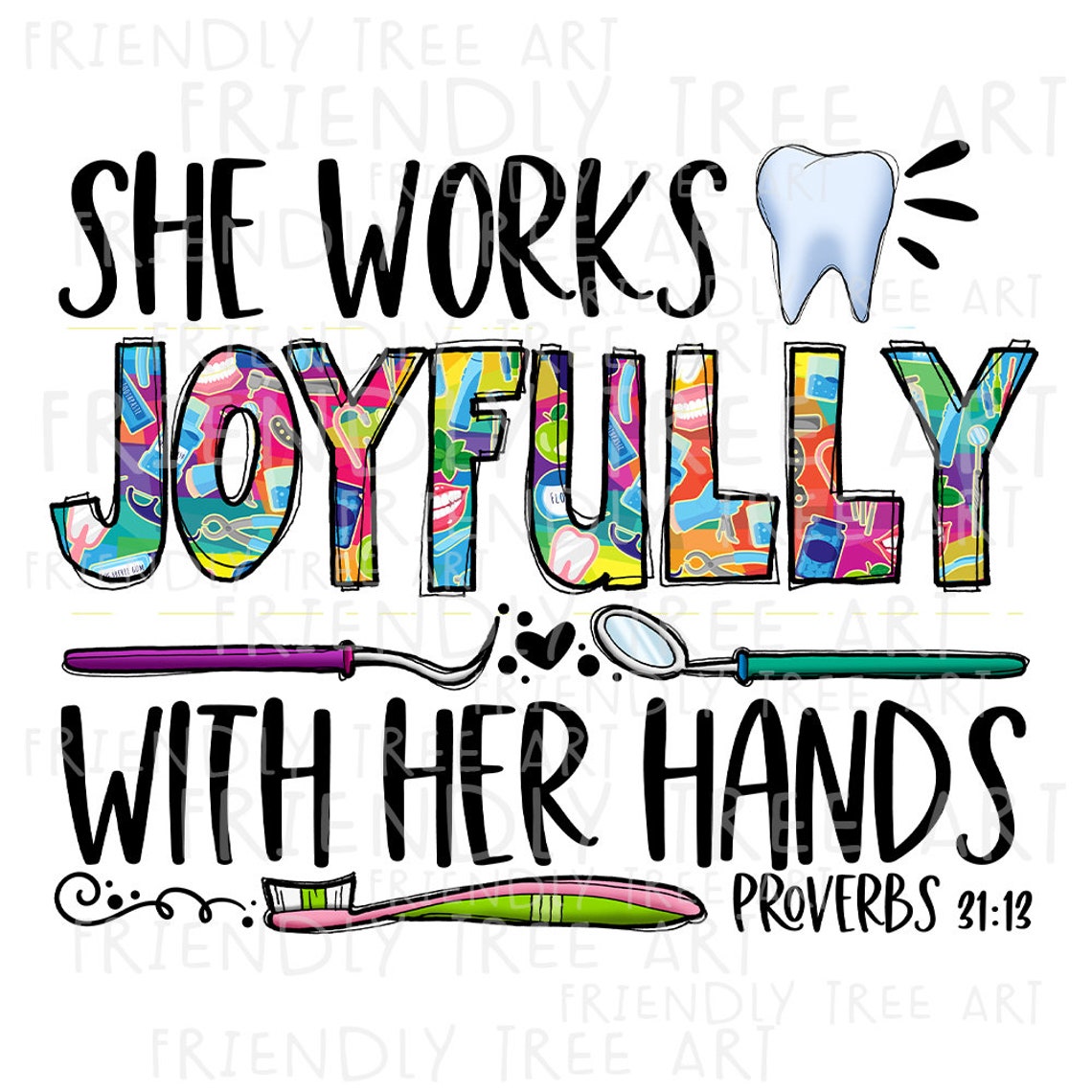 She Works Joyfully With Her Hands Teacher PNG Files for - Etsy