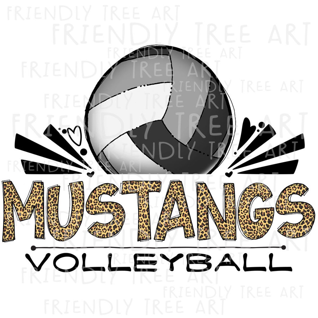 Mustangs Volleyball Png, Png Files for Sublimation Printing, Mustangs ...