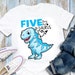 Five-a-saurus Png PNG Files for Sublimation Dinosaur - Etsy