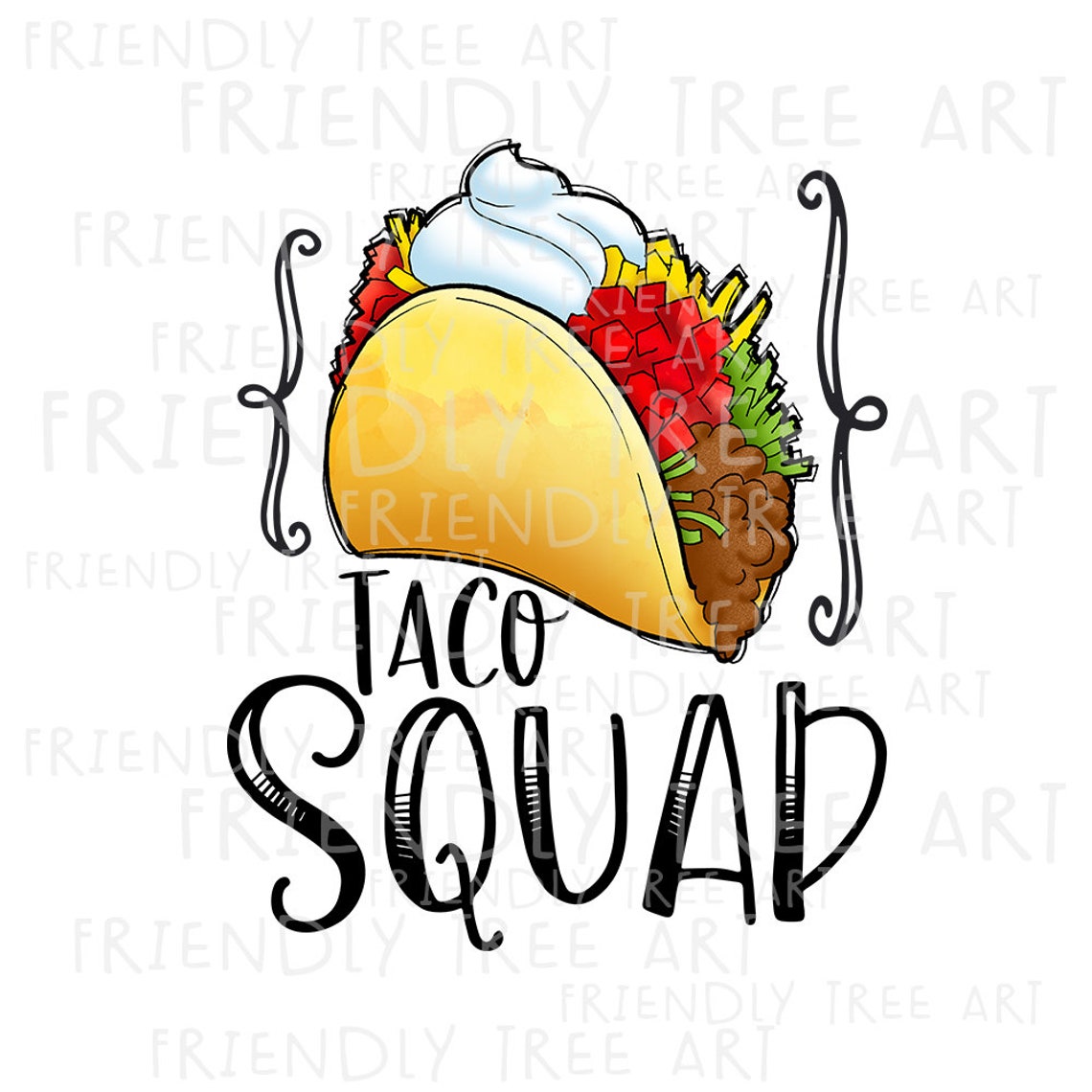 Taco Squad PNG Files for Sublimation Taco Png Taco Design - Etsy