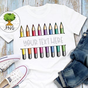 Color Pencils Png, PNG Files for Sublimation, Personalizable Teacher ...