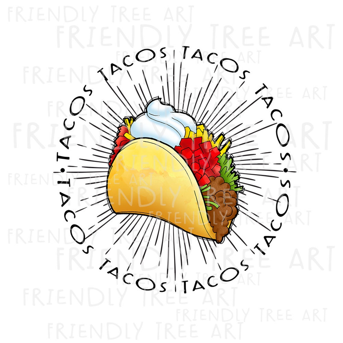 Tacos PNG Files for Sublimation Taco Png Taco Design Taco | Etsy