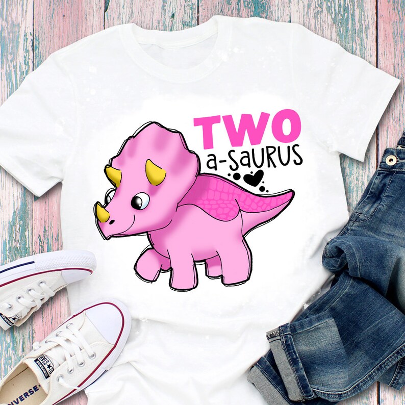 Two-a-saurus Png PNG Files for Sublimation Dinosaur Birthday - Etsy