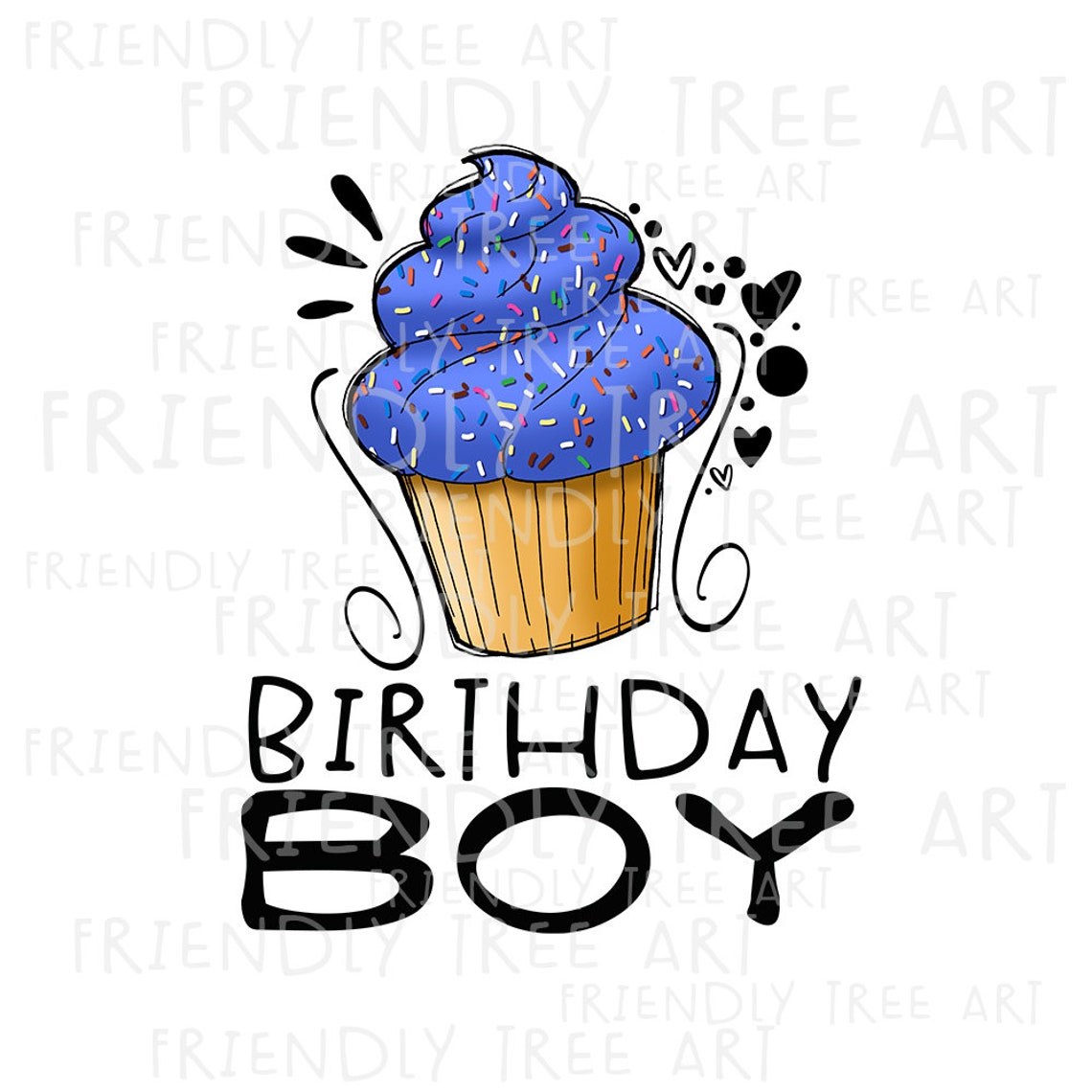 Birthday Boy PNG PNG Files For Sublimation Cupcake Png | Etsy