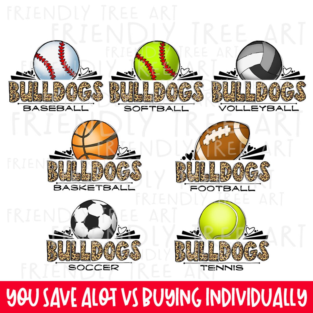Bulldogs Sport Bundle Png, Png Files for Sublimation Printing, Bulldogs ...
