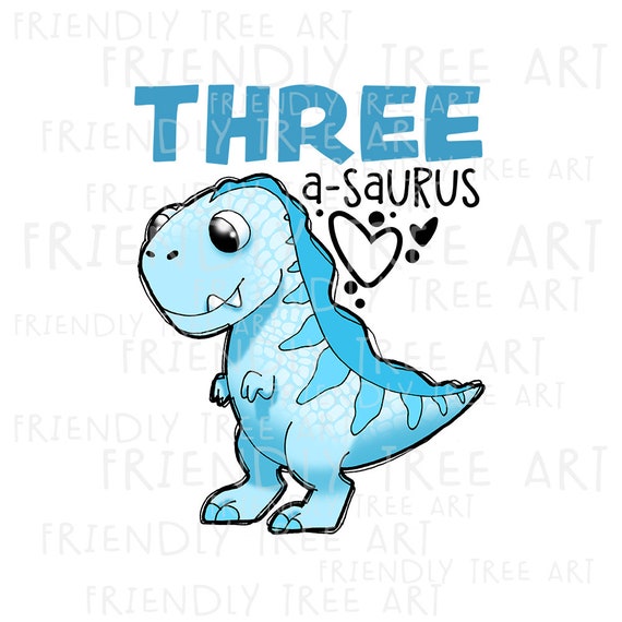 Three-a-saurus Png PNG Files for Sublimation Dinosaur | Etsy