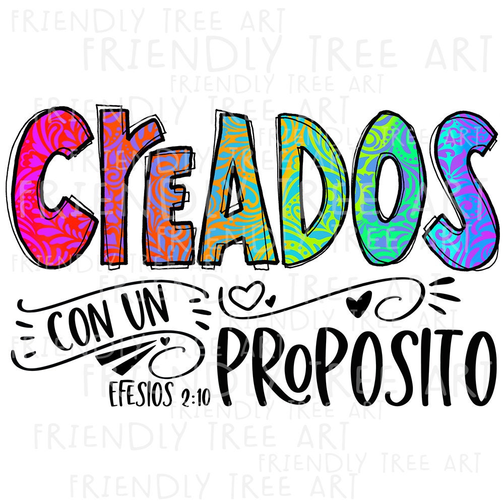 Creados con un proposito creados con un propósito español | Etsy