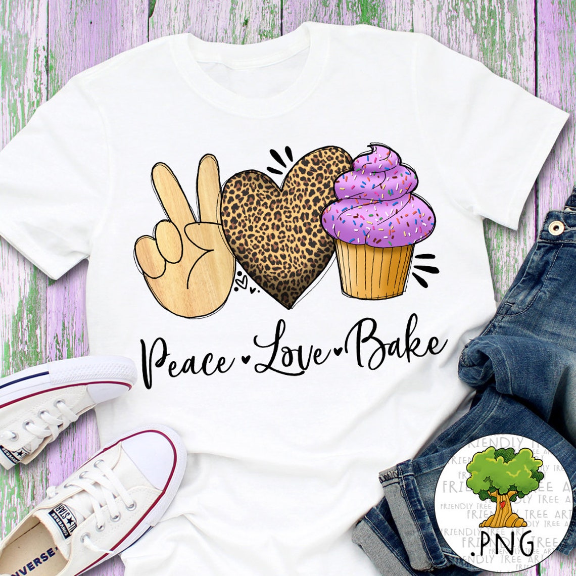 Peace Love Bake PNG Files for Sublimation Printing Baking - Etsy