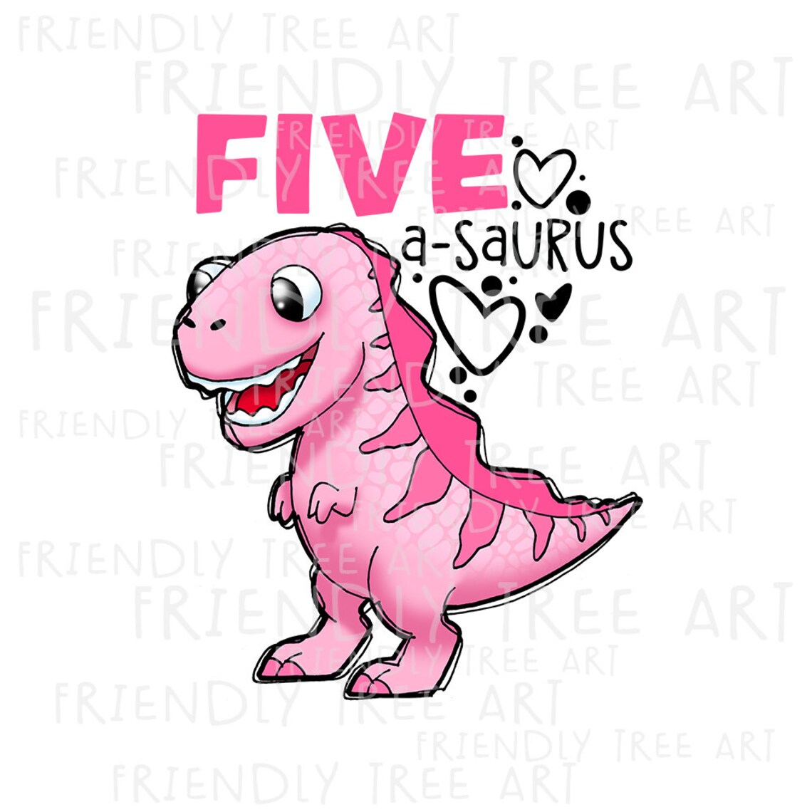 Five-a-saurus Png PNG Files for Sublimation Dinosaur | Etsy