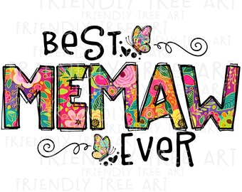 Memaw Png Memaw PNG Files for Sublimation Printing Family | Etsy Canada