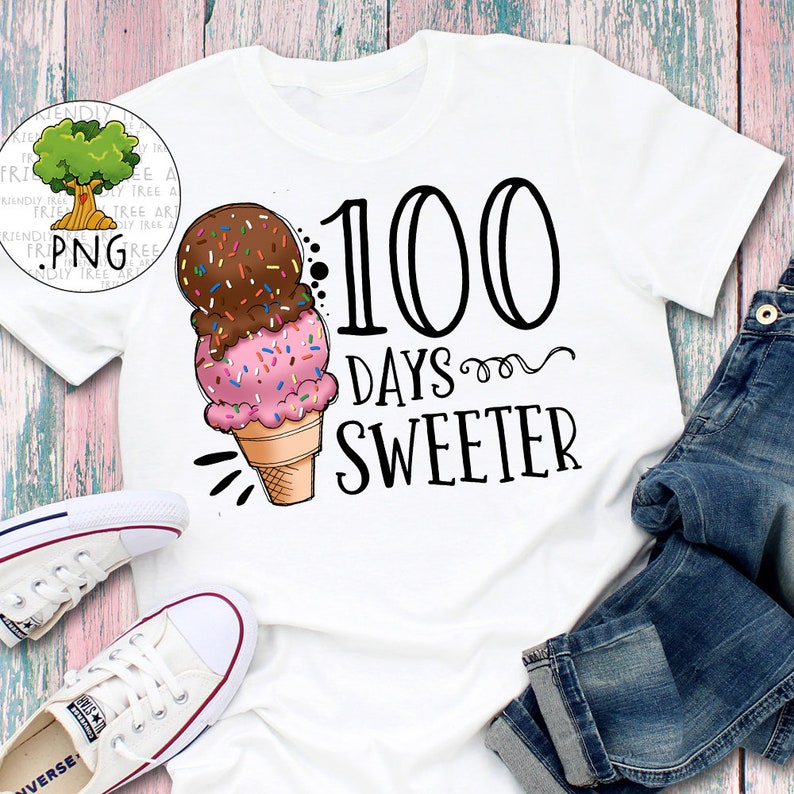 100 Days Sweeter Png PNG Files for Sublimation 100th Day of | Etsy