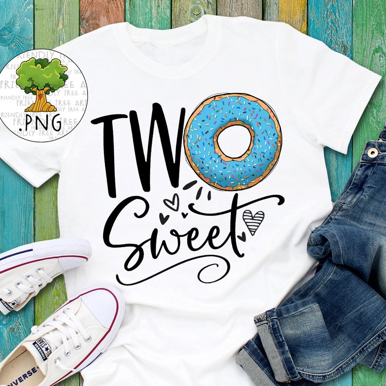 Two Sweet Donut PNG PNG Files For Sublimation Two Sweet | Etsy