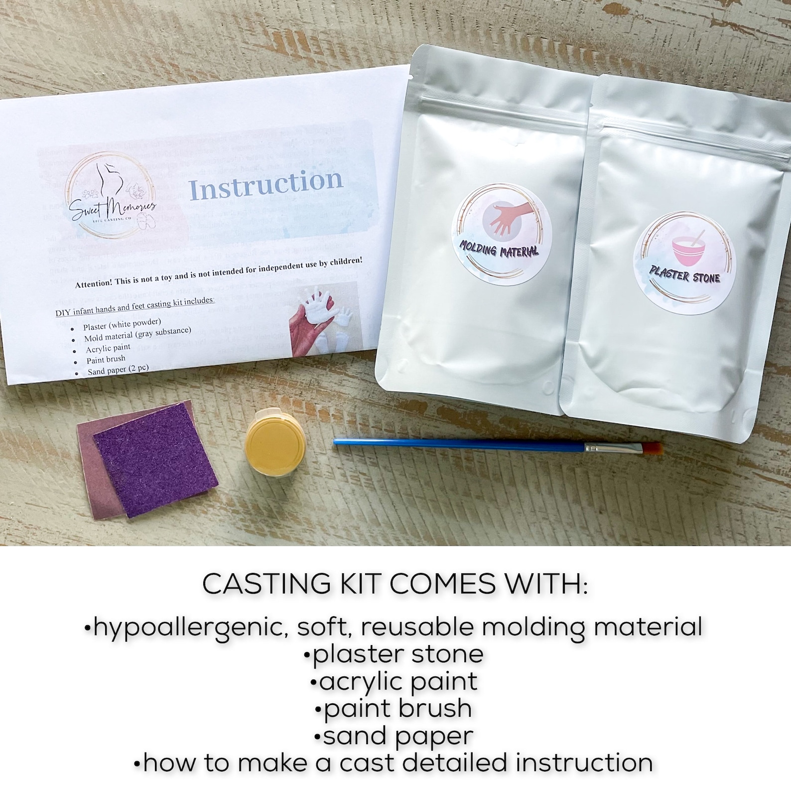 Baby Hand and Feet Casting-diy Casting Kit-footprint-baby - Etsy