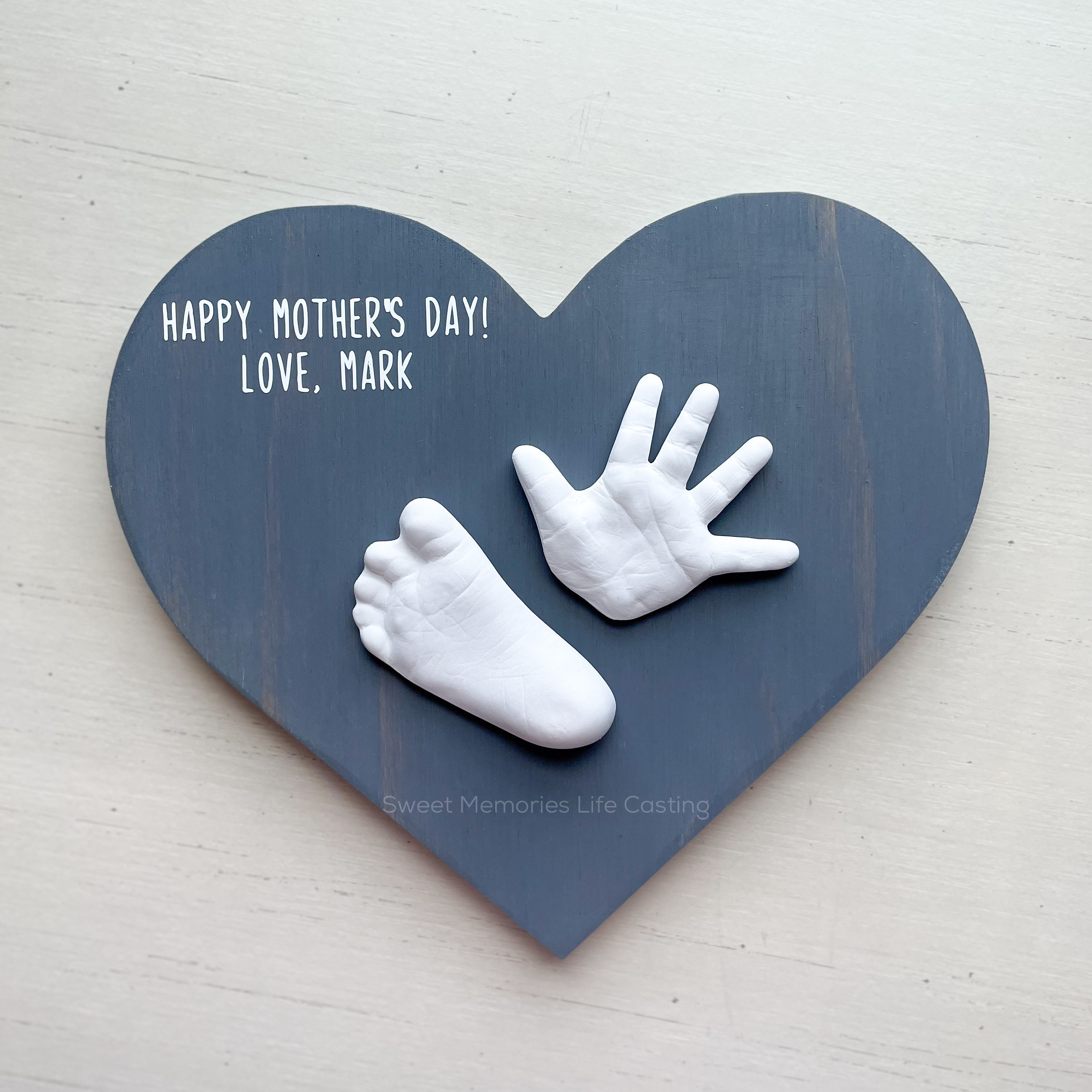 Baby Hand and Foot Casting Kit | Heart Plaque With Baby Hand and Foot ...