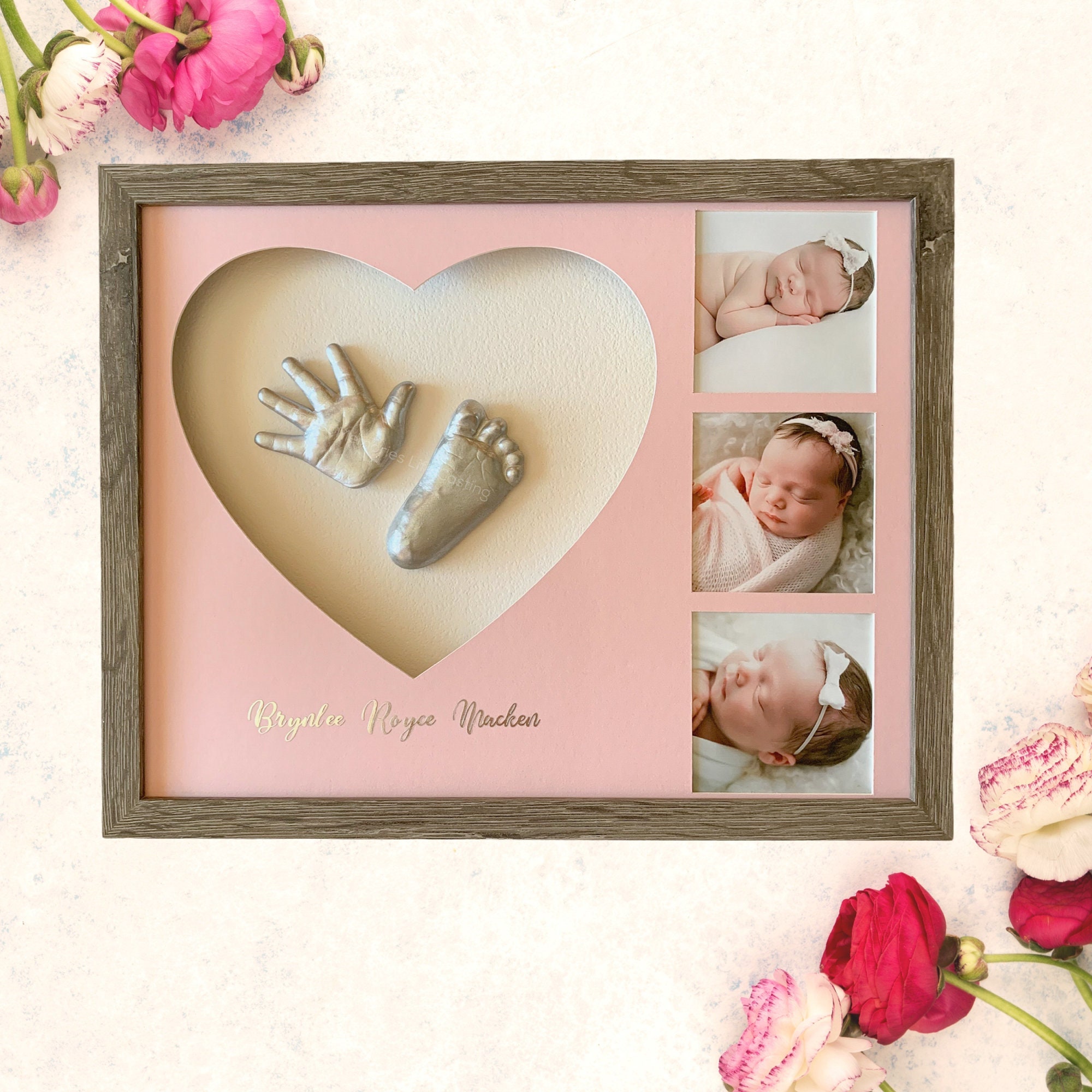 Baby Hand and Foot Casting Kit in the Heart Frame, Infant Hand and Foot ...