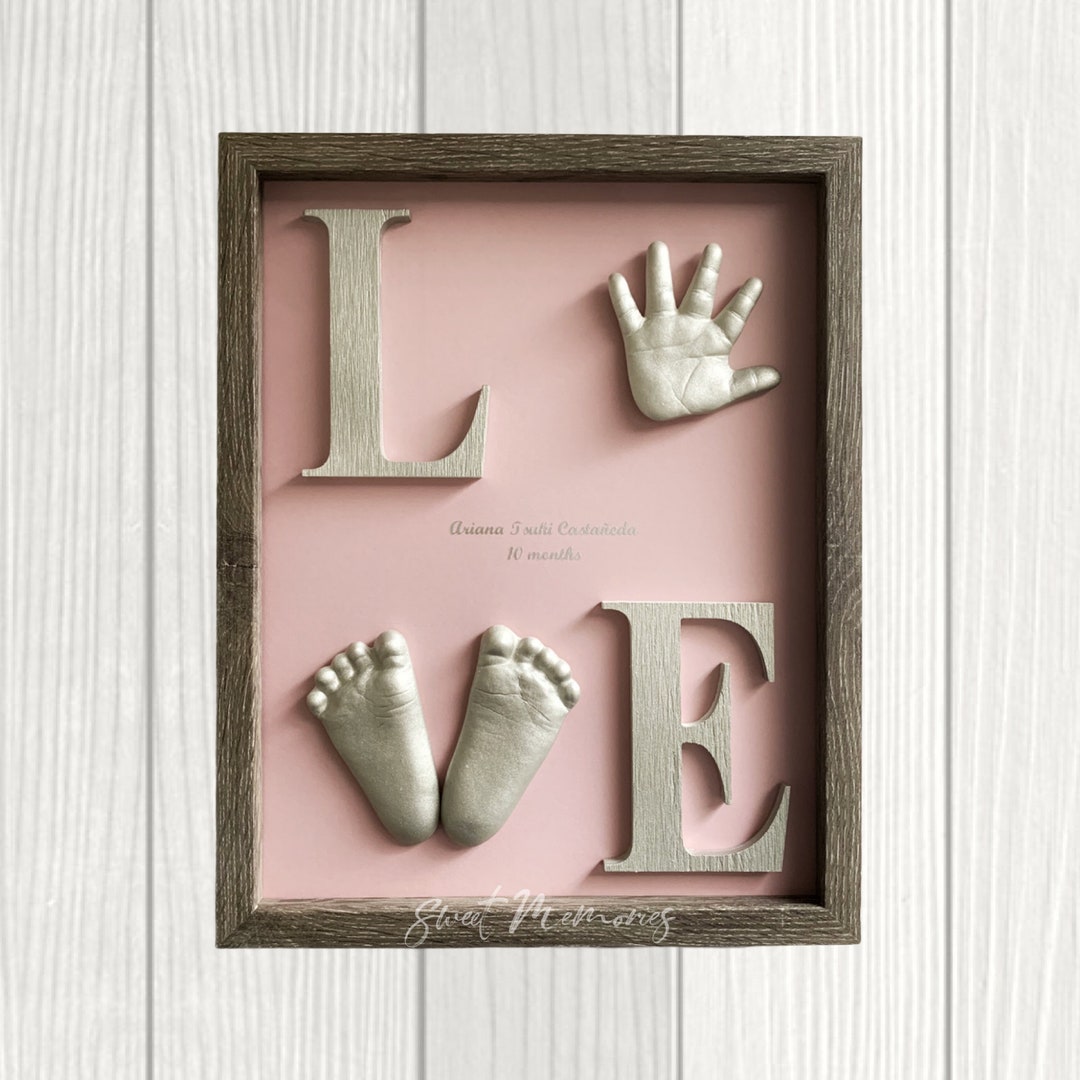 DIY Hand and Feet Casting Kit, LOVE Frame, Baby Hand Print and ...