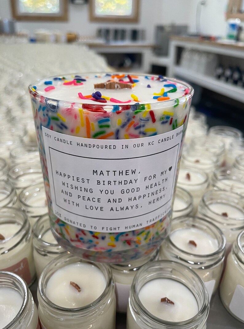 Customizable Happy Birthday Candle Personalize Any Message - Etsy