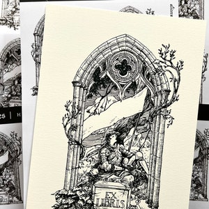 Ex Libris | Pen & Ink Illustration | A5 Art Prints - Etsy