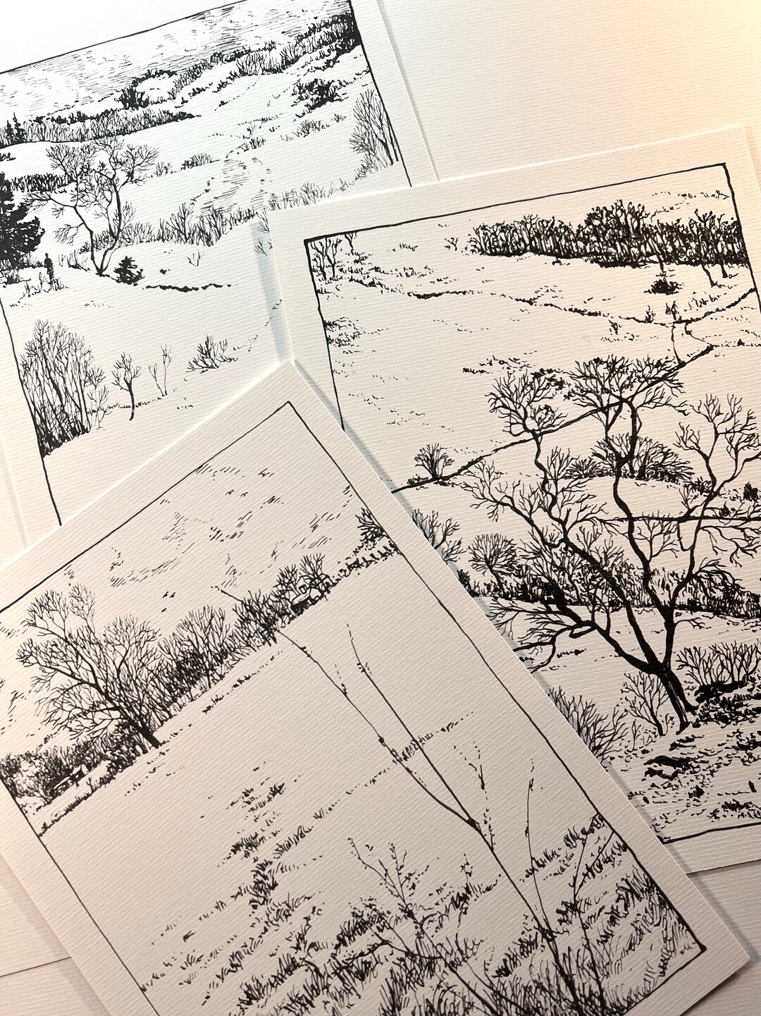Winter Landscapes | A4 Illustration Art Print - Etsy