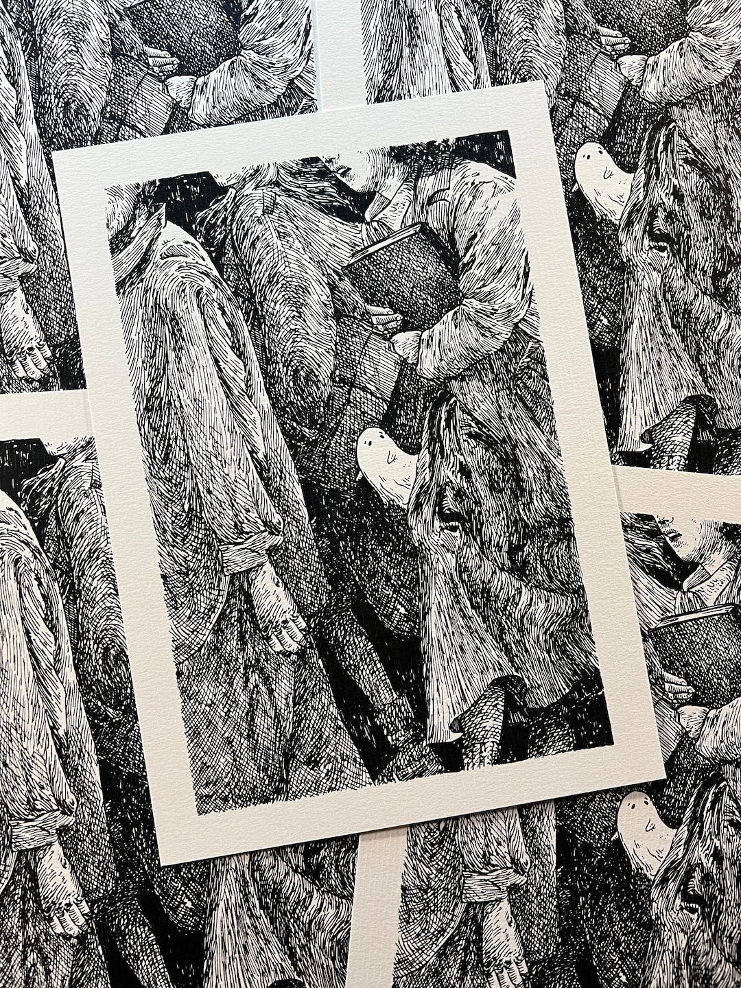 Little Ghost | Pen & Ink Illustration | A5 Art Prints - Etsy