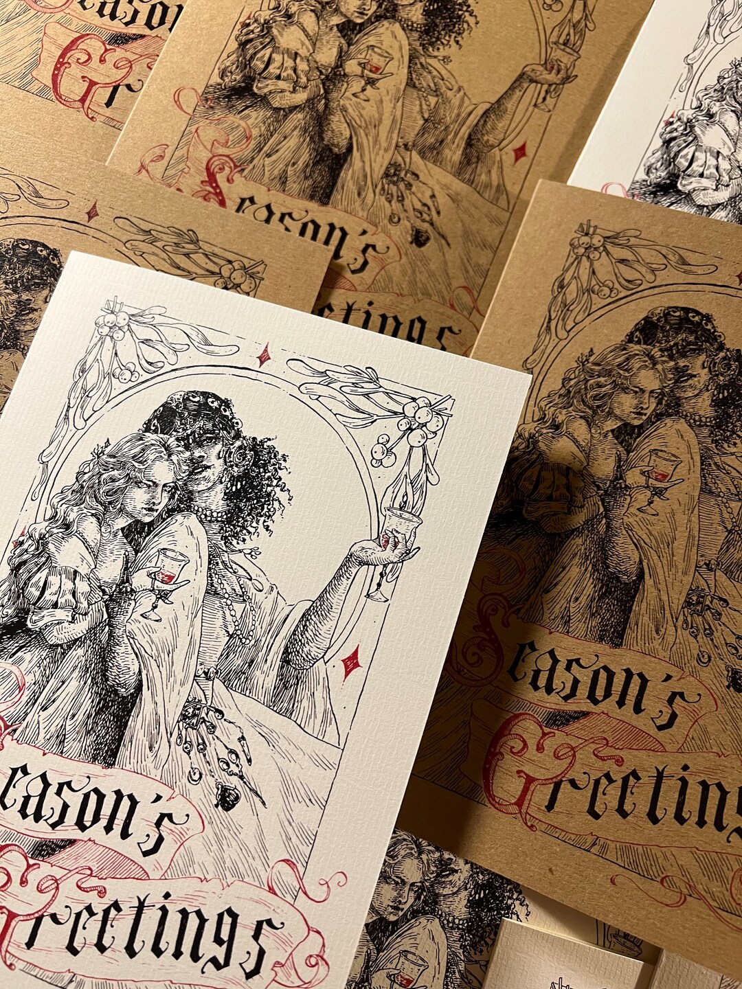 Season's Bloody Greetings! | Vampire Greetings Cards - Etsy