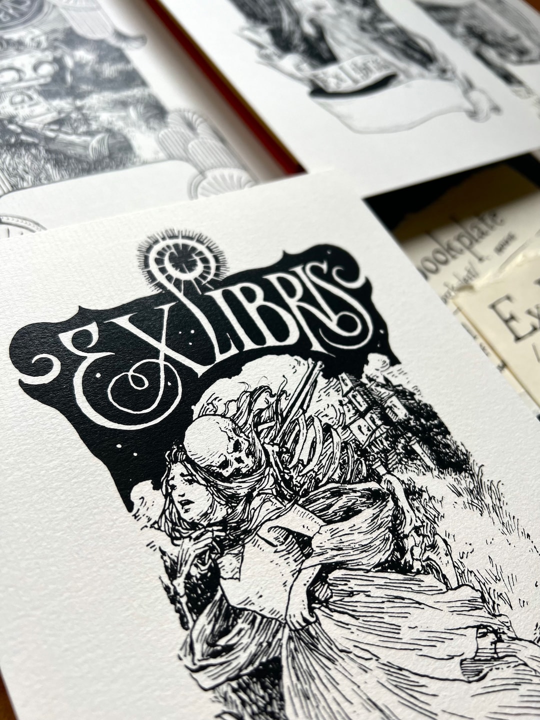Ex Libris | Pen & Ink Illustration | A5 Art Prints - Etsy