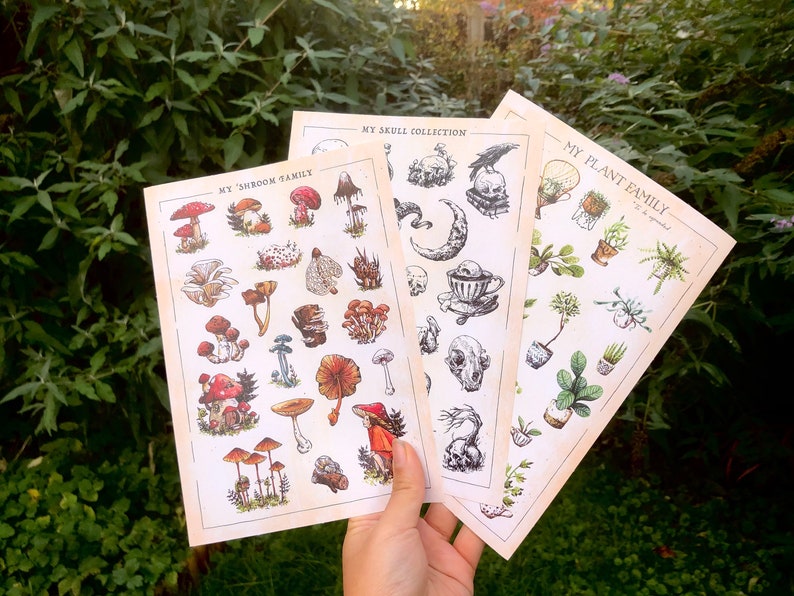 Sticker Collection Set of 3 Sticker Sheets 60 Individual - Etsy UK