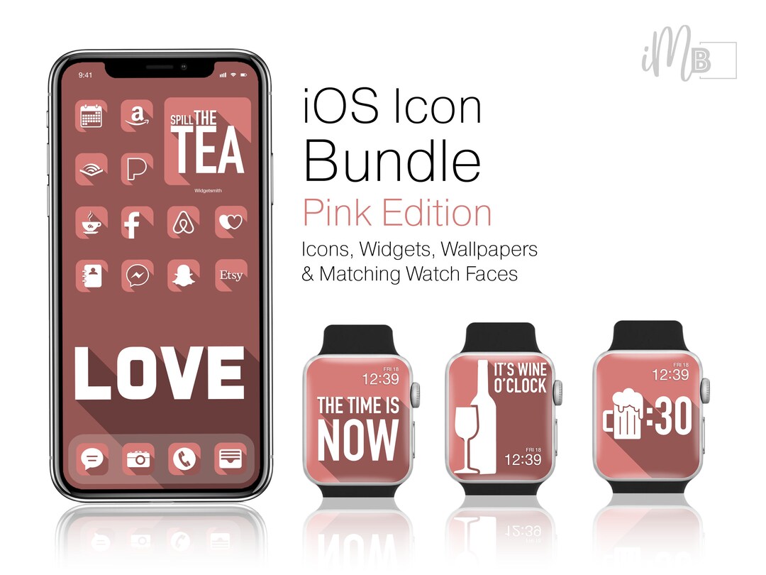 Boho Pink iPhone Icon Bundle | Ios Icons, Widgets, Wallpapers ...