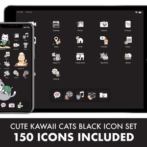 Cute Ios App Icons - 150 Kawaii Cats Icon Bundle App Icons for Ios ...