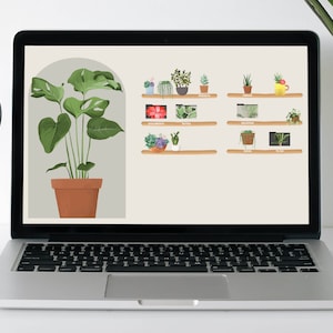 Cute House Plants Desktop Wallpaper Organizer With 50 Plant Themed ...