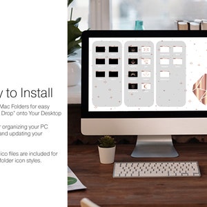 Desktop Folder Icons Rose Gold Wallpaper Organizer and Folder Icons ...