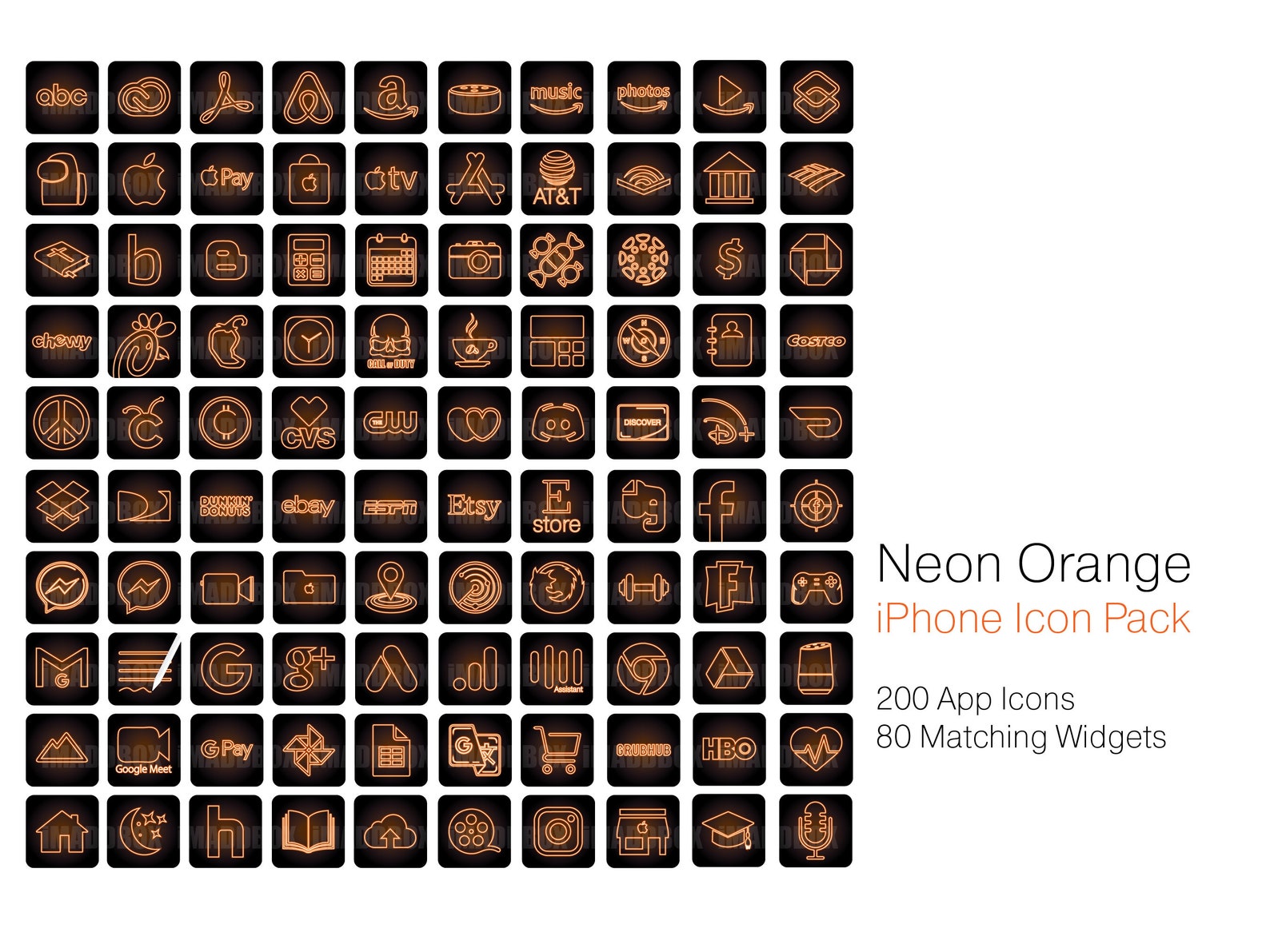 Neon app icons ios 14 - genesispery