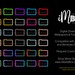 Vibrant Neon Rainbow Desktop Wallpaper Organizer With 30 Neon Moon ...