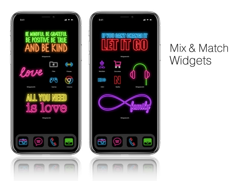 Neon App Icons Rainbow Ios Icon Pack 200 Neon Iphone App - Etsy