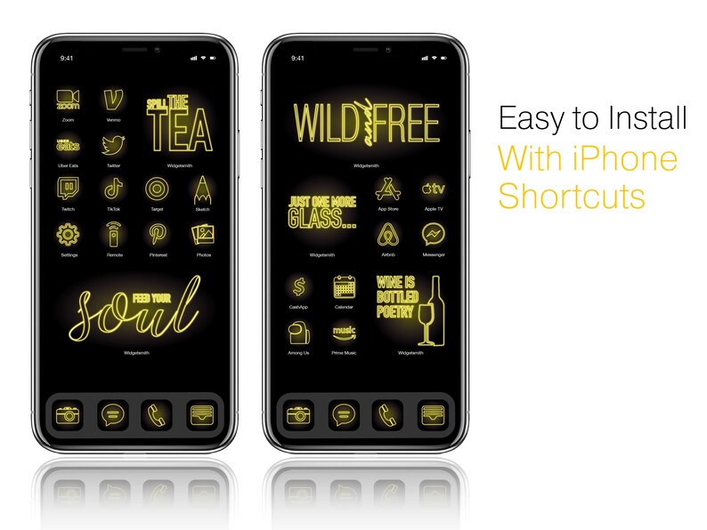 Neon Yellow App Icons Ios Neon Yellow Icon Pack Neon - Etsy