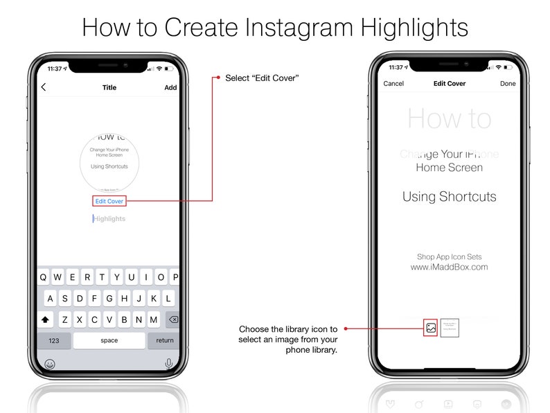 Rose Gold Moon Instagram Highlights Social Media Icons for IG Story ...